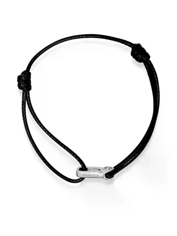 NIALAYA JEWELRY Hook Charm Bracelet - Black