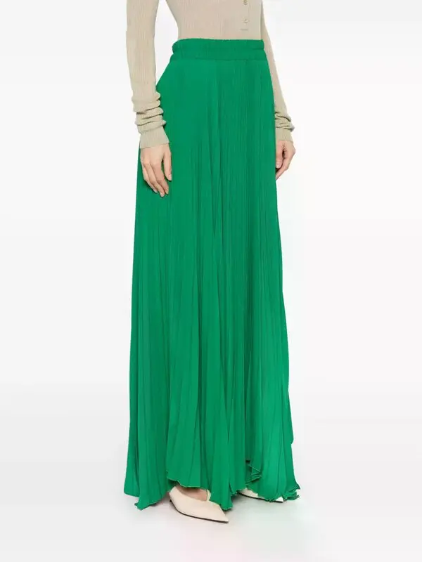 STYLAND Pleated Maxi Skirt - Green