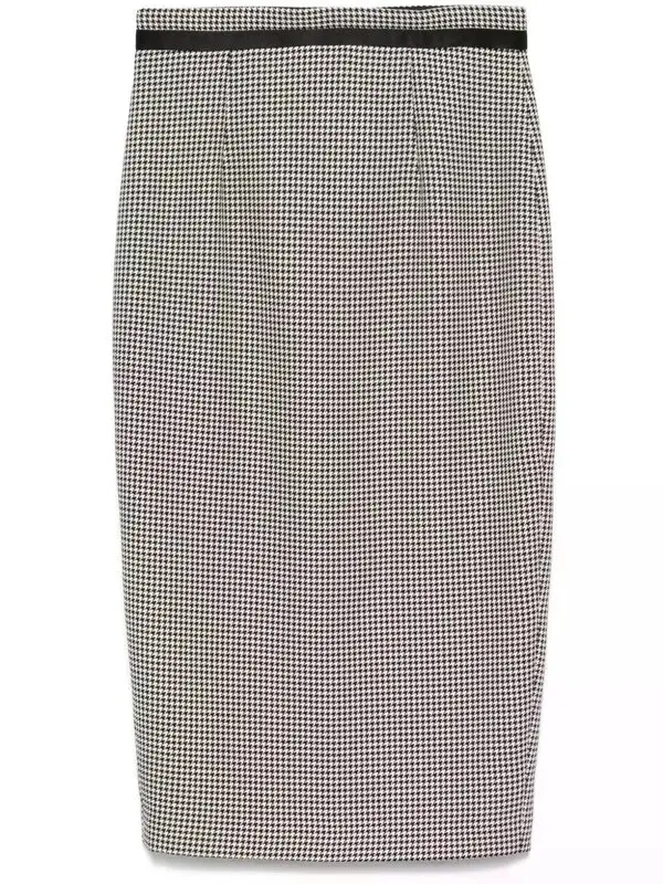 STYLAND Houndstooth Midi Skirt