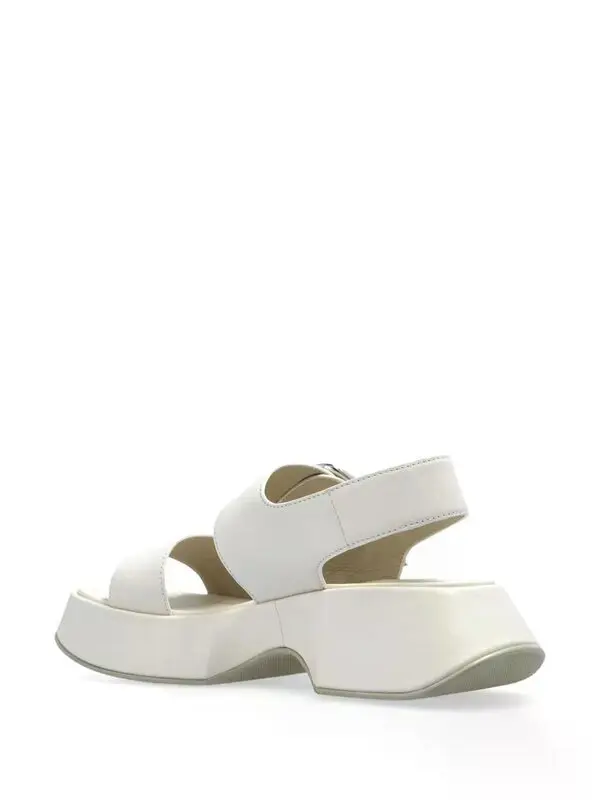 VIC MATIE Leather Platform Sandals - Neutrals
