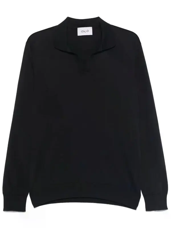 D4.0 Fine-knit Top - Blue