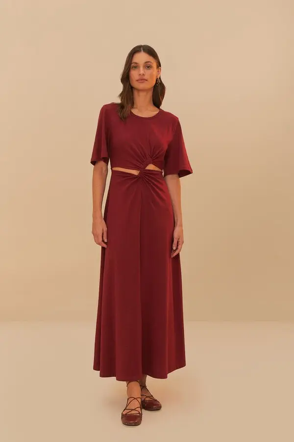 knee length dresses for ladies Farm Rio Sicily Organic Cotton Midi Dress main image 0
