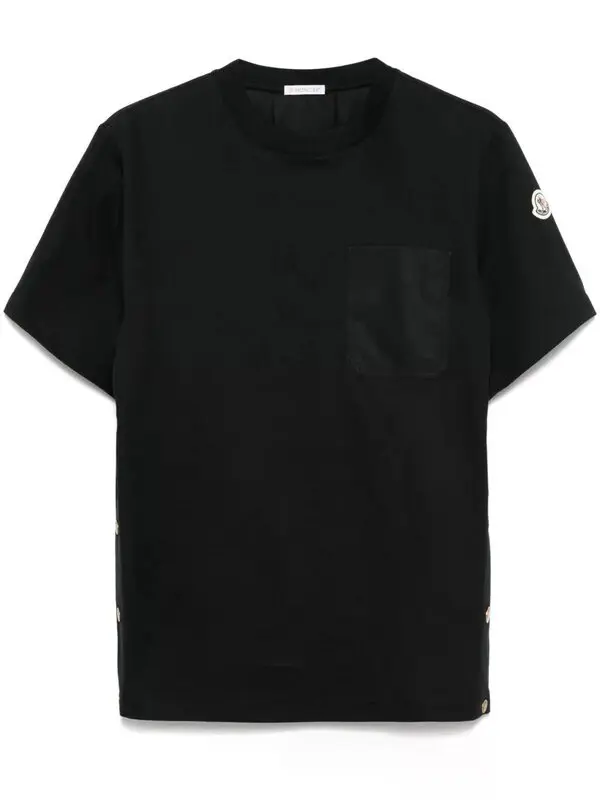 Moncler Patch-pocket Cotton T-shirt - Black