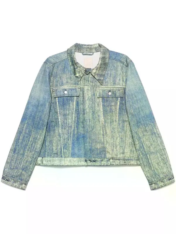 Camper Printed Denim Jacket - Blue