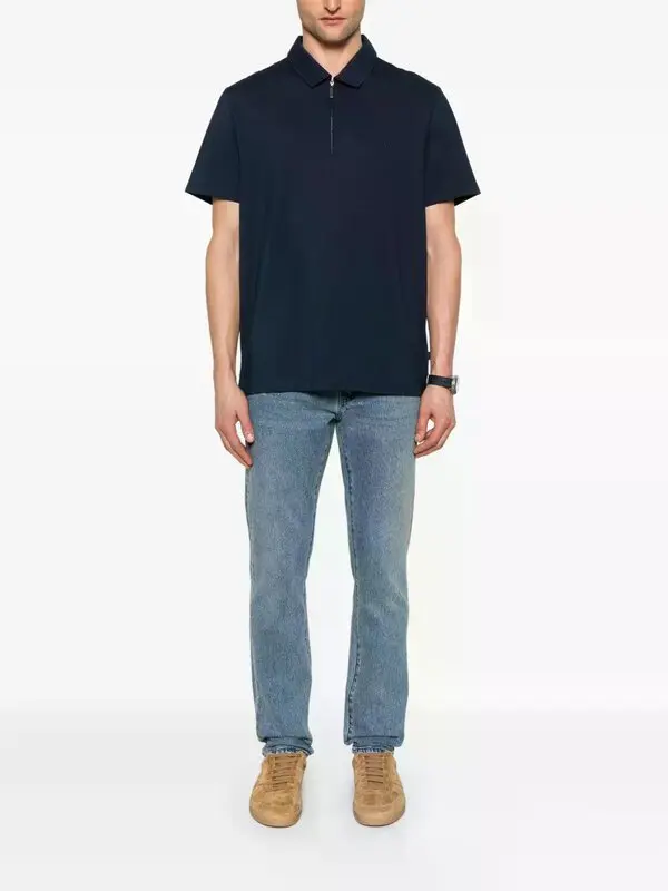 Michael Kors Zip-up Piqué Polo Shirt