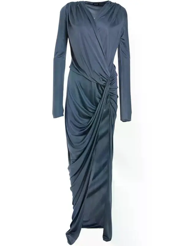 Atlein V-neck Maxi Dress - Blue