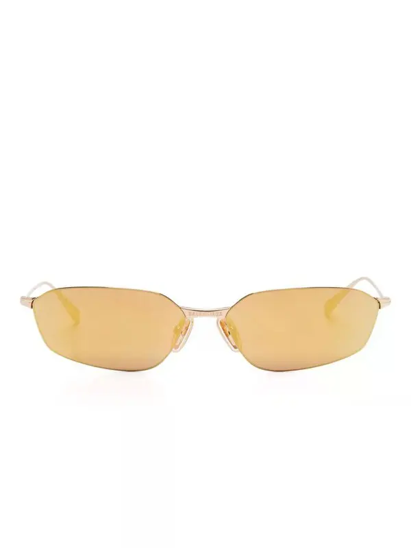 Balenciaga Geometric-frame Sunglasses - Gold