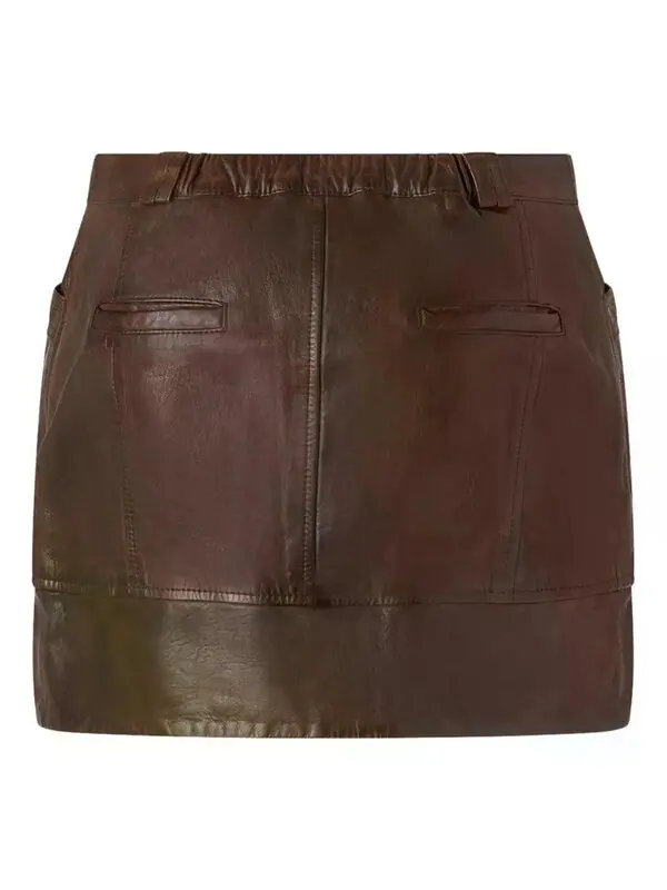 Pinko Leather Skirt