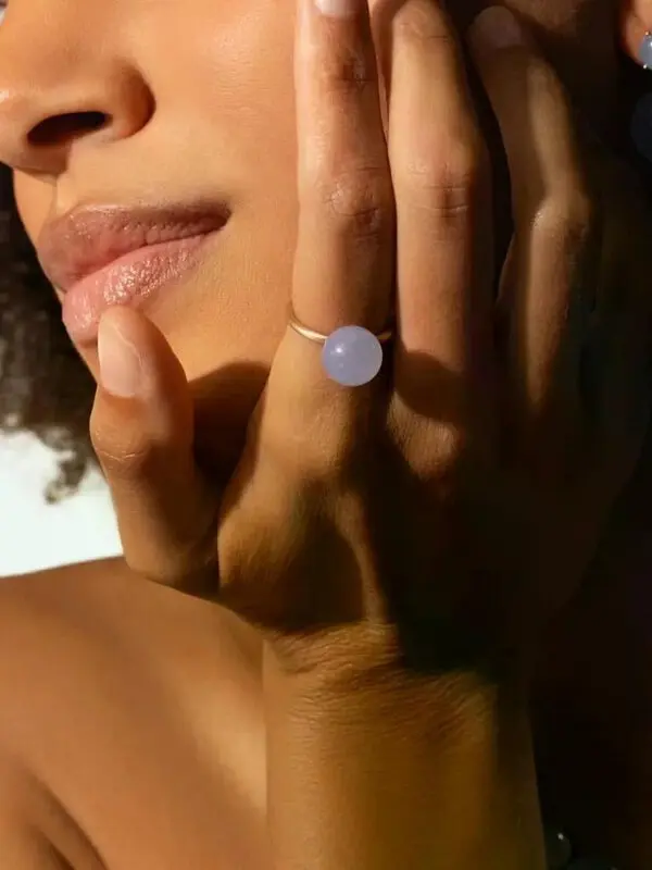Irene Neuwirth 18kt Rose Gold Medium Gumball Chalcedony Ring - Pink