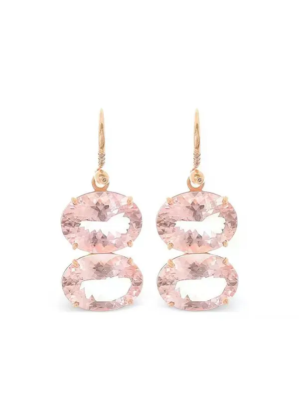 Irene Neuwirth 18kt Rose Gold Morganite And Diamond Earrings - Pink