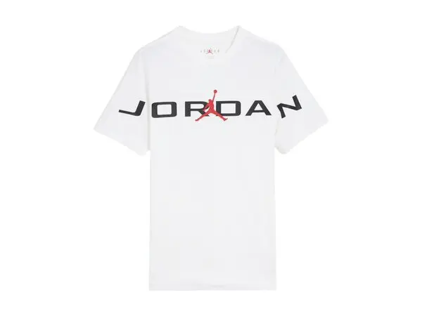JORDAN Air Short Sleeve T-shirt - White/red/black
