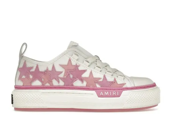 Amiri Star Low Sneakers - White/pink