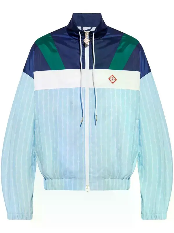 Casablanca Pinstripe-pattern Track Jacket - Blue