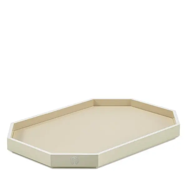 THE MARTHA, BY BACCARAT Octagon Tray, Medium - Cream
