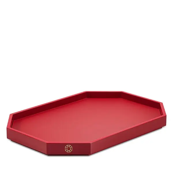 THE MARTHA, BY BACCARAT Octagon Tray, Medium - Red