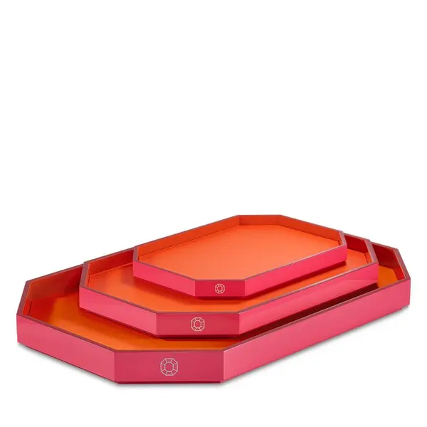 THE MARTHA, BY BACCARAT Octagon Tray, Small - Orange