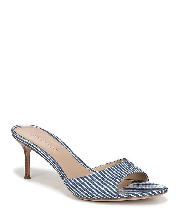 Veronica Beard Tia Slide Sandals - Blue