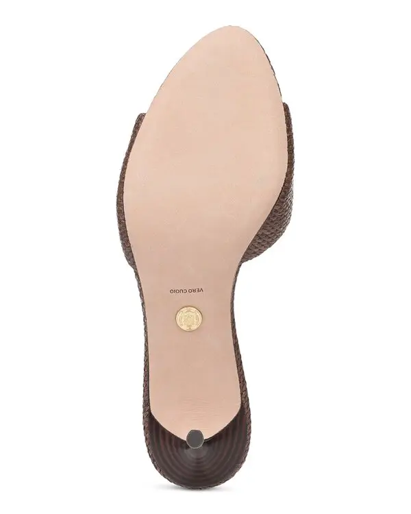 Veronica Beard Tia Heeled Slide Sandals - Espresso
