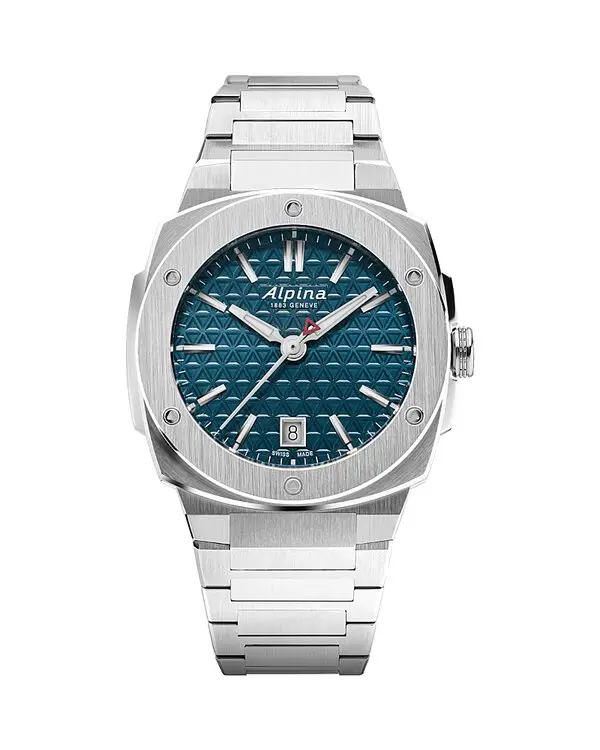 ALPINA 34mm Alpiner Watch - Blue/silver