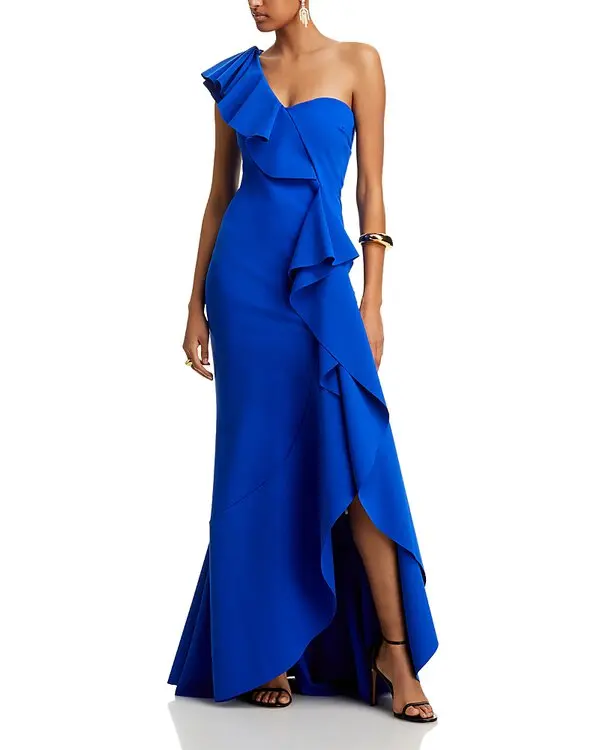 Chiara Boni La Petite Robe Kafu Ruffled Gown - Azulejo