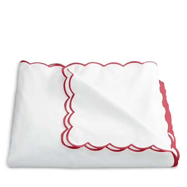MATOUK Dakota Percale Duvet Cover, King - Red