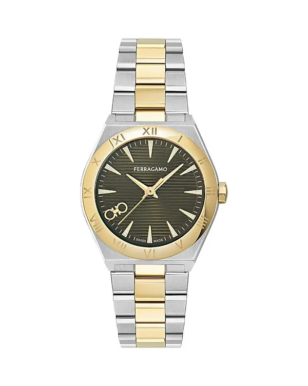 FERRAGAMO Vega Upper East Bracelet Watch, 28mm - Two Tone