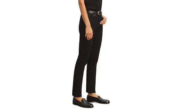 Buck Mason High-Rise Cigarette Jeans - Black