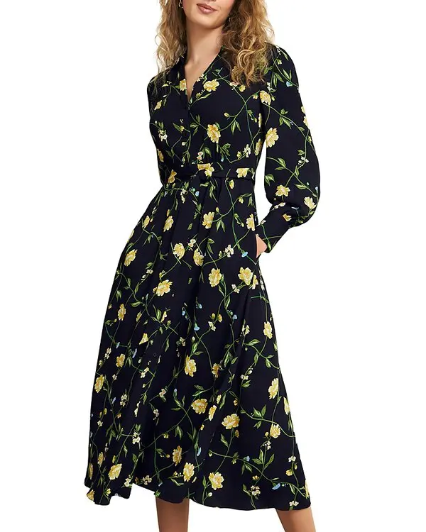 HOBBS LONDON Everly Floral Printed Shirt Dress