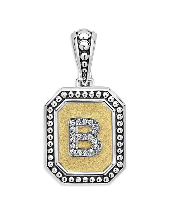 Lagos Signature Caviar Initial Charm - B