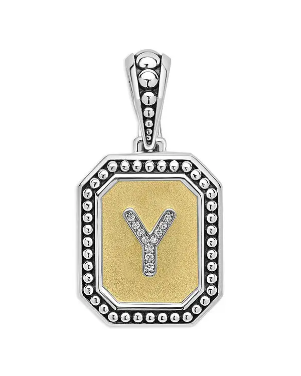 Lagos Signature Caviar Initial Charm - Y
