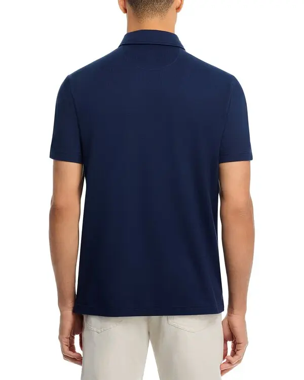 Michael Kors Sleek Pique Zip Polo Shirt - Midnight