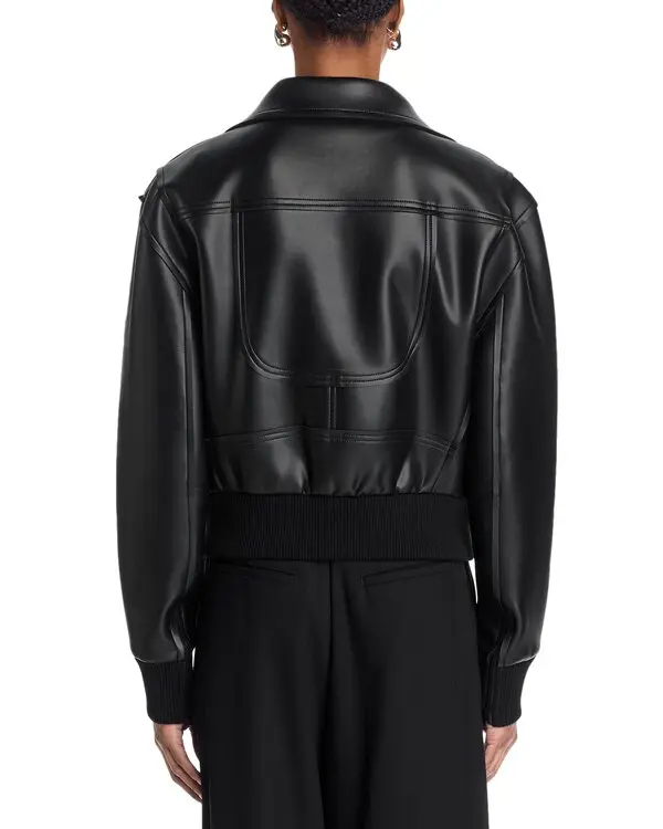 Norma Kamali Faux Leather Moto Jacket