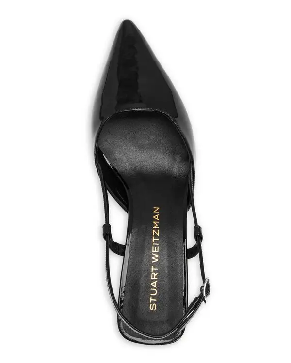 STUART WEITZMAN Vinnie 50 Slingback Kitten Heels - Black