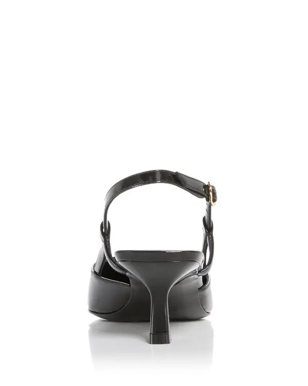 STUART WEITZMAN Vinnie 50 Slingback Kitten Heels - Black