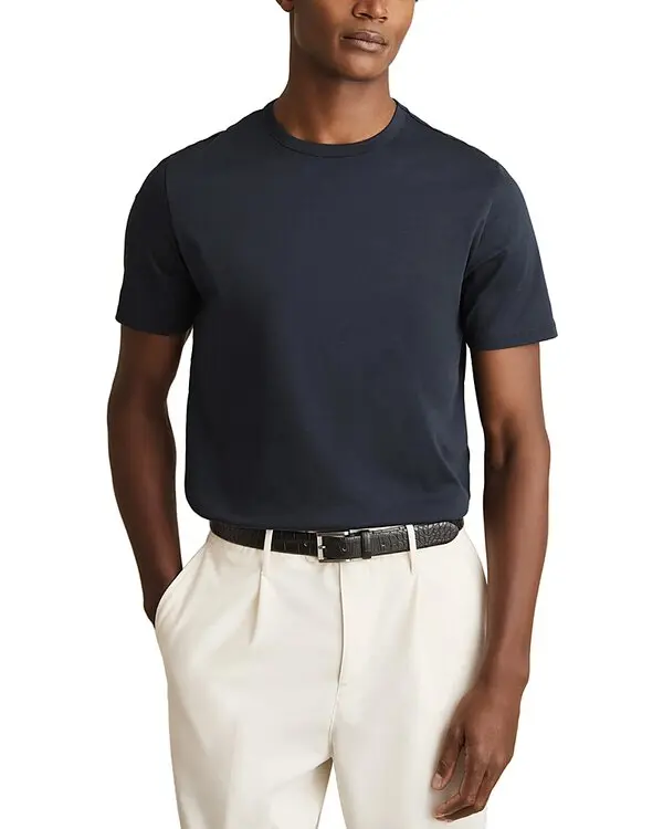 REISS Slim Fit Mercerized Tee - Navy