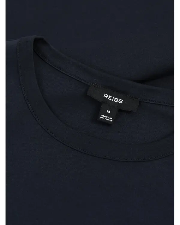 REISS Slim Fit Mercerized Tee - Navy