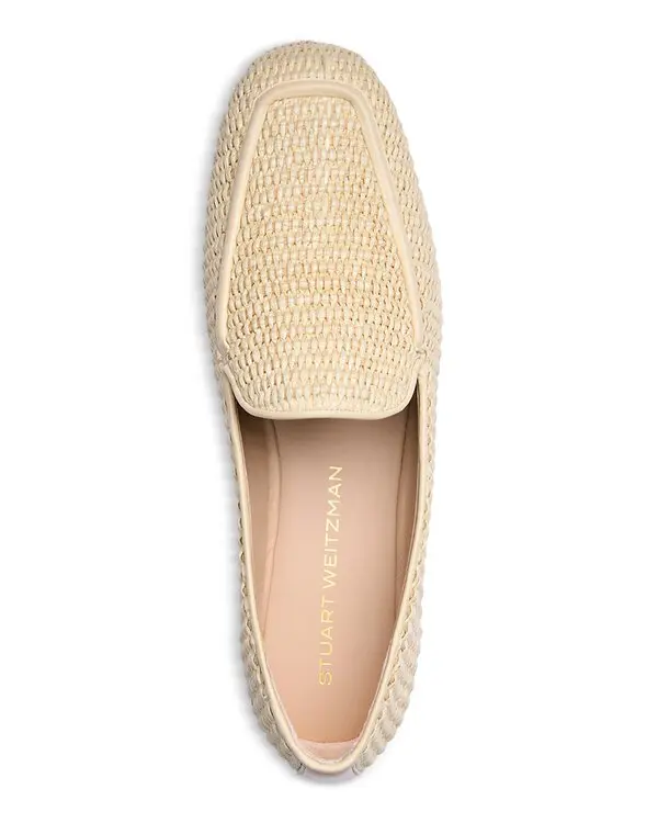 STUART WEITZMAN Lee Raffia Loafers - Natural