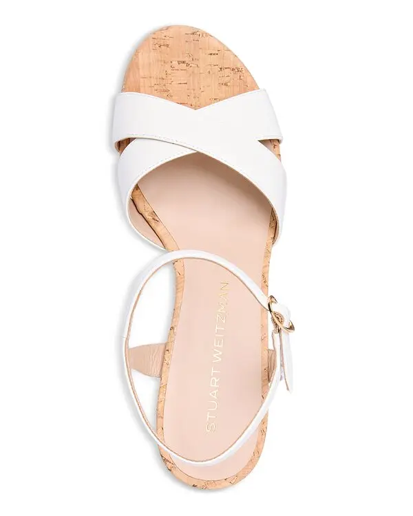 STUART WEITZMAN Dayna Platform Sandals - Cream