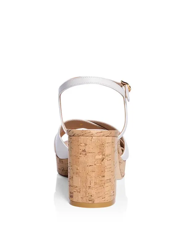 STUART WEITZMAN Dayna Platform Sandals - Cream