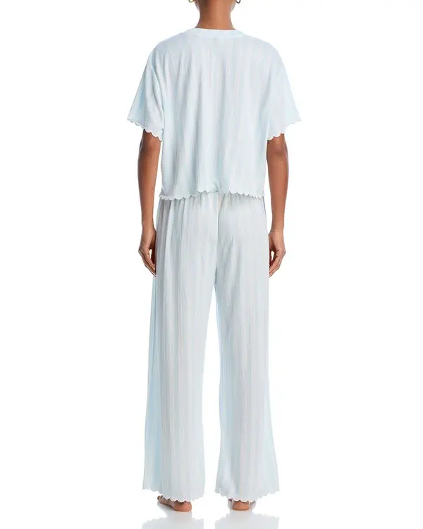 Aqua Butter Knit Tee And Pants Pajama Set Exclusive