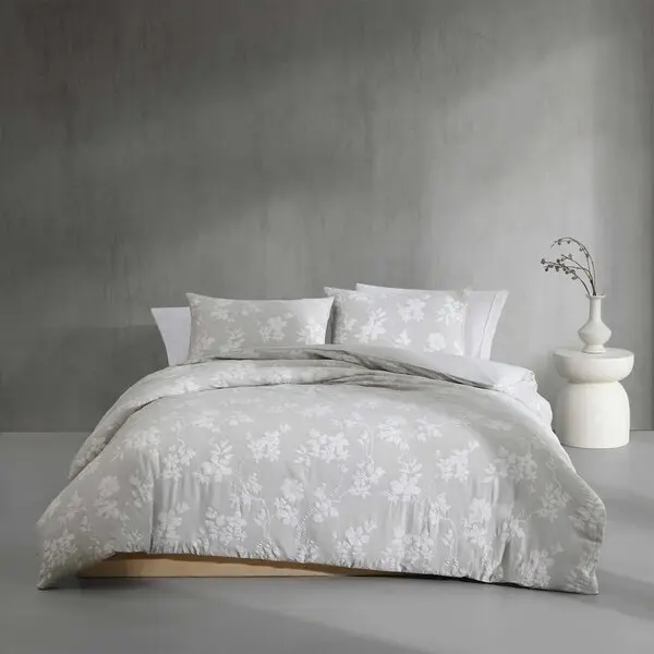 Calvin Klein Spring Branches Cotton Jacquard 3 Piece Comforter Set, King