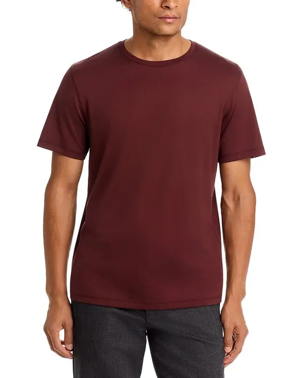 Theory Precise Tee In Cotton Jersey - Deep Auburn