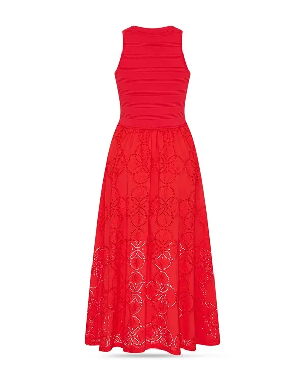 MILLY Embroidered Eyelet Dress