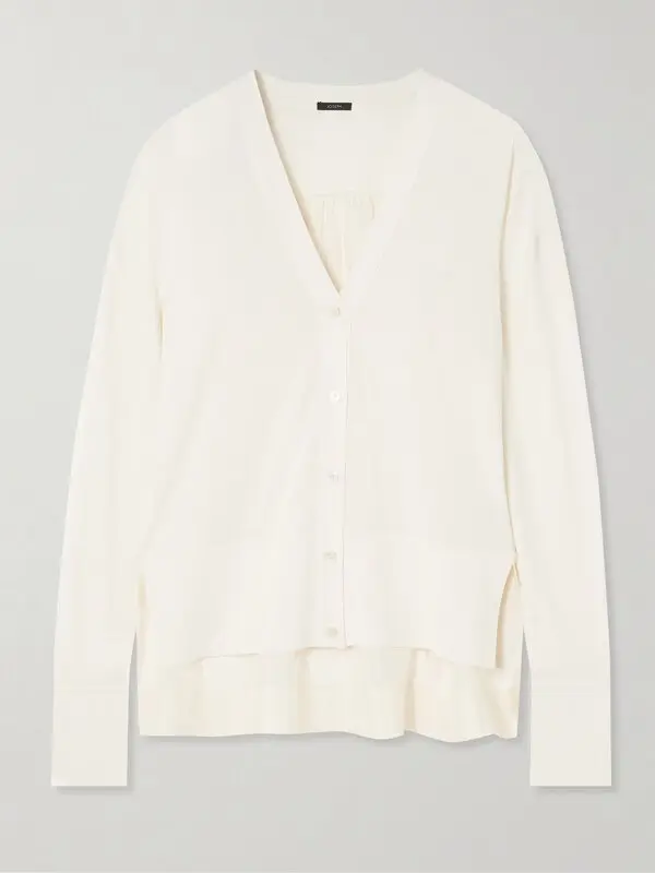 JOSEPH Cotton And Silk-blend Cardigan