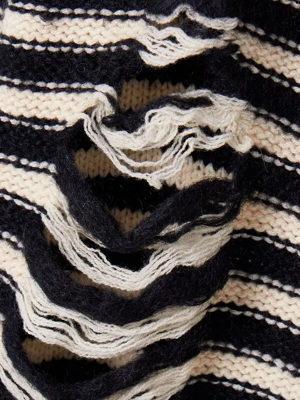 Acne Studios Distressed Striped Wool-blend Sweater