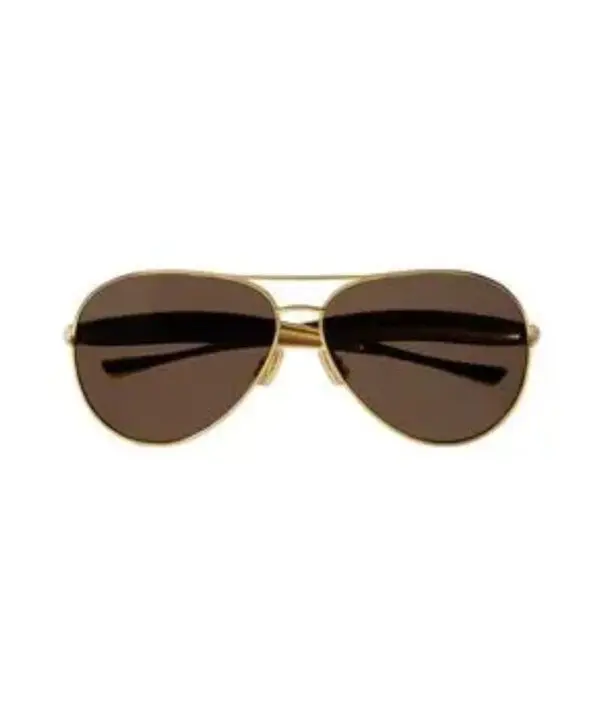 Bottega Veneta Sardine Aviator-style Sunglasses - Gold