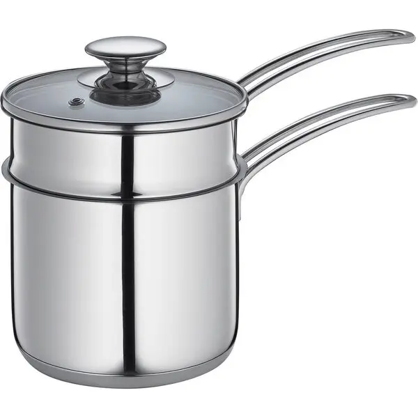 KUCHENPROFI Mini Double Boiler Set W/ Glass Lid, 1.6 Qt