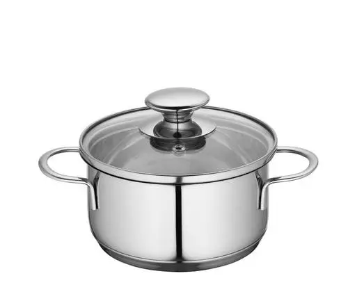 KUCHENPROFI Mini Stockpot W/ Glass Lid, 1 Qt - Silver