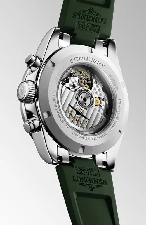 LONGINES Conquest Automatic Chronograph Strap Watch - Silver