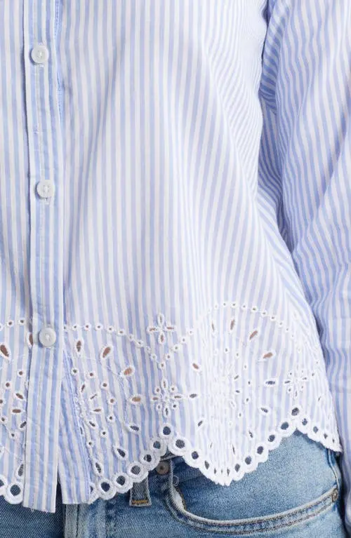 BEACHLUNCHLOUNGE Jullian Embroidered Eyelet Shirt